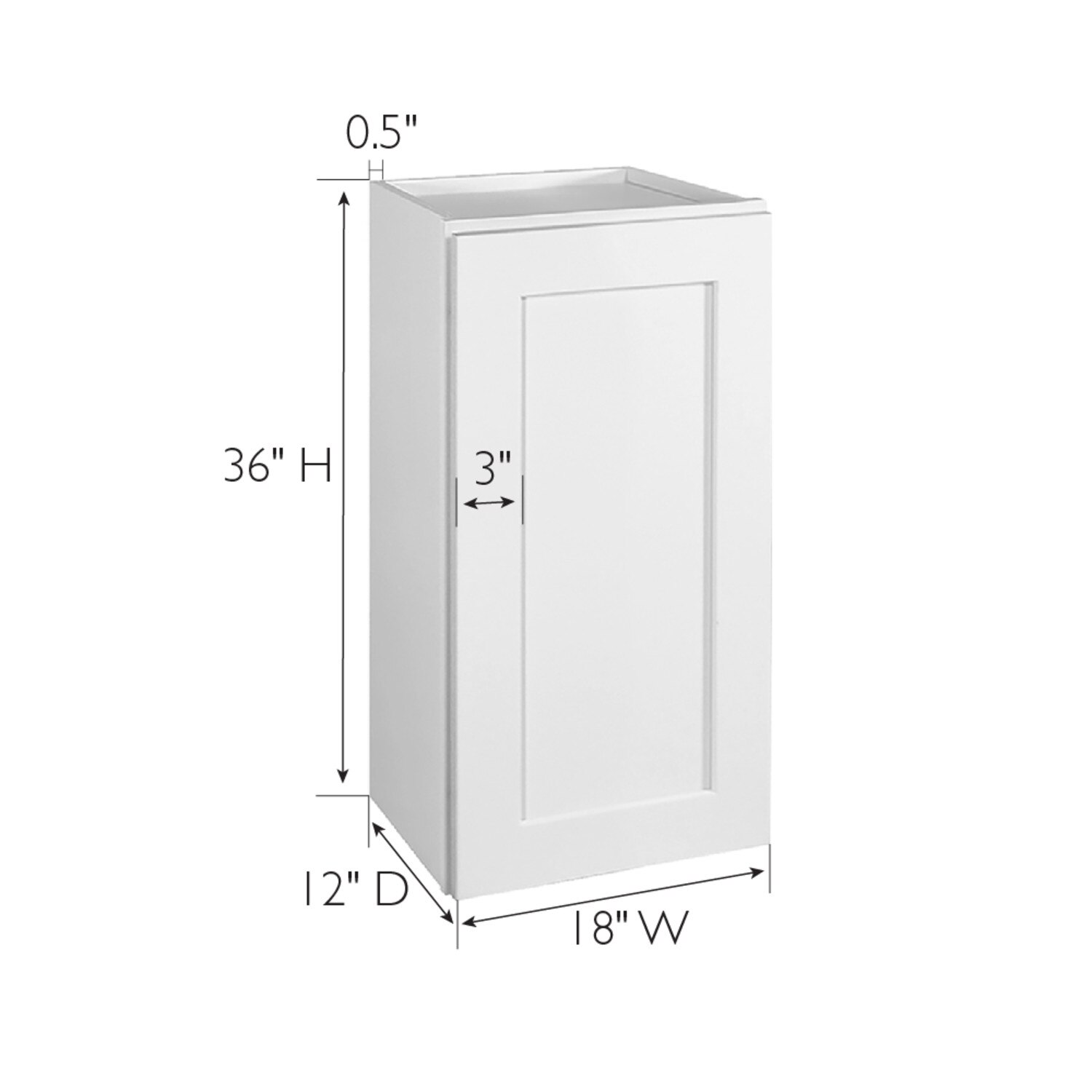 Fully Assembled Wall Cabinet in White 18 Inch by 36 Inch by 12 Inch ǀ ...