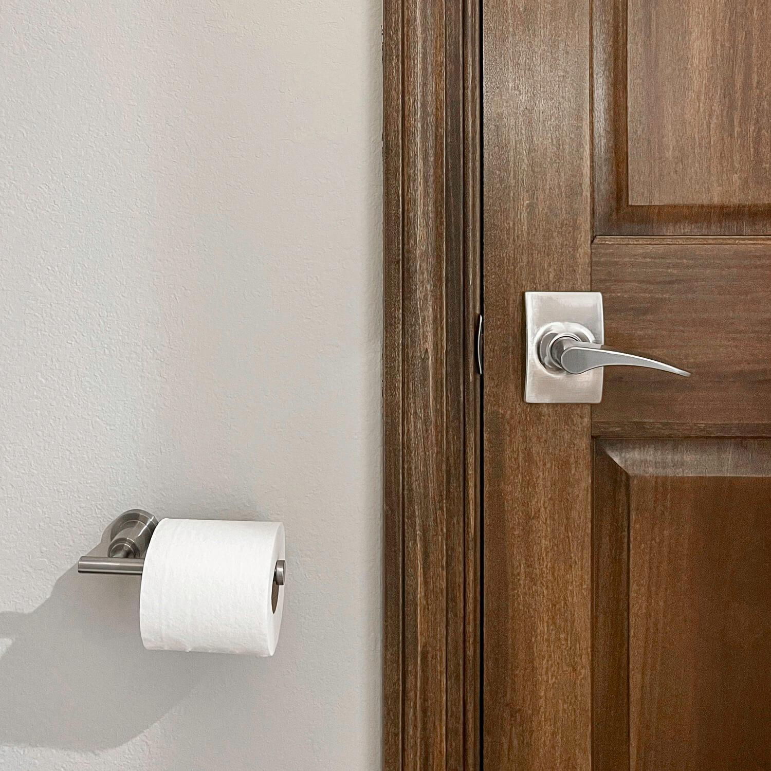 Geneva Satin Nickel Toilet Paper Holder ǀ Bath ǀ Today's Design House