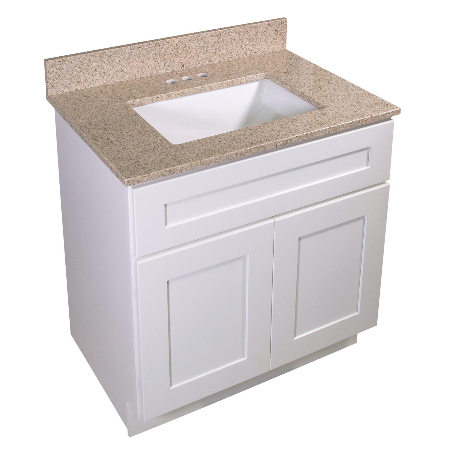 Golden Sand Granite 31 Inch Vanity Top with Faucet ǀ Bath ǀ Today's ...