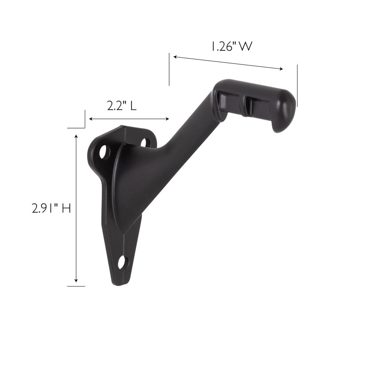 Handrail Bracket Matte Black 5 Pack ǀ Hardware & Locks ǀ Today's Design ...