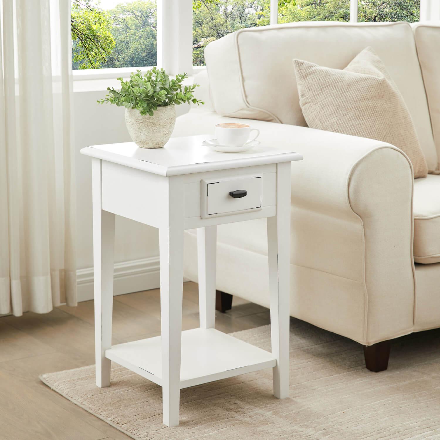 White Living Room End Tables | Cabinets Matttroy