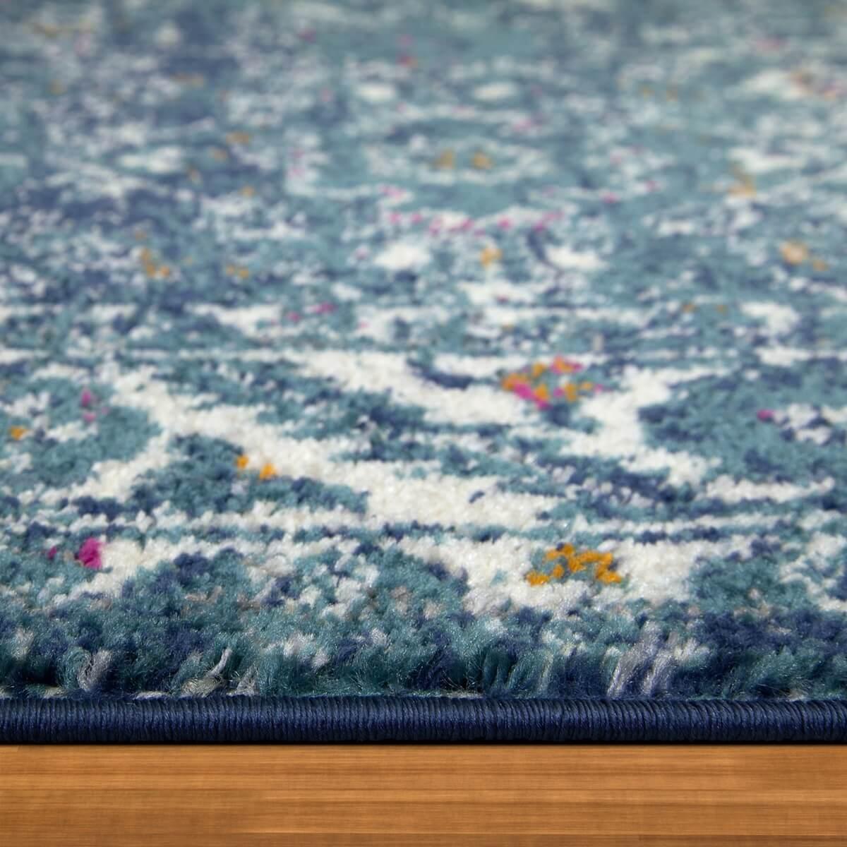 Laurus 8 Foot by 10 Foot Soft Shag Turquoise Area Rug and Rug Pad Combo ...