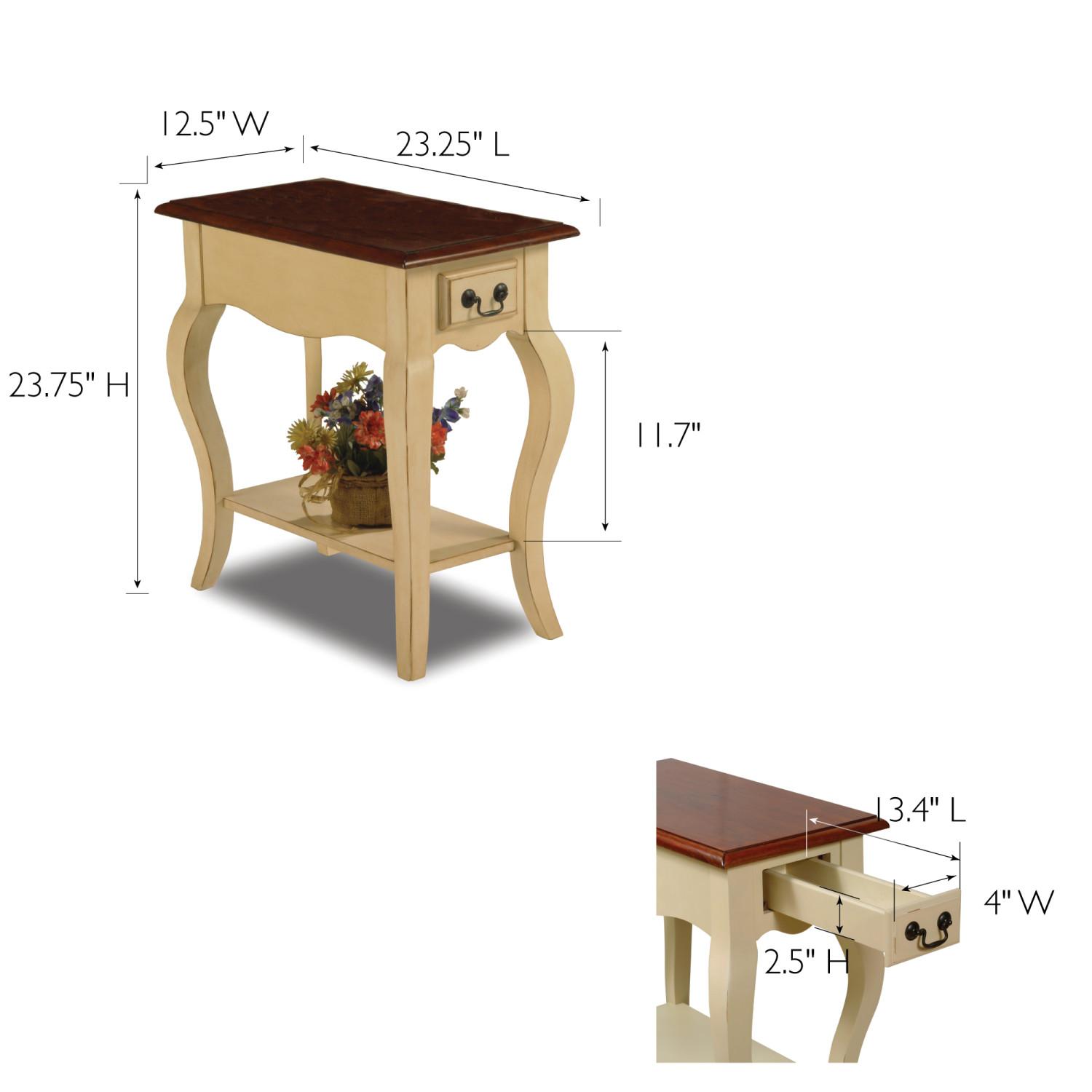 Leick Home French Cabriole Leg Side Table Ivory ǀ Furniture ǀ Today's ...