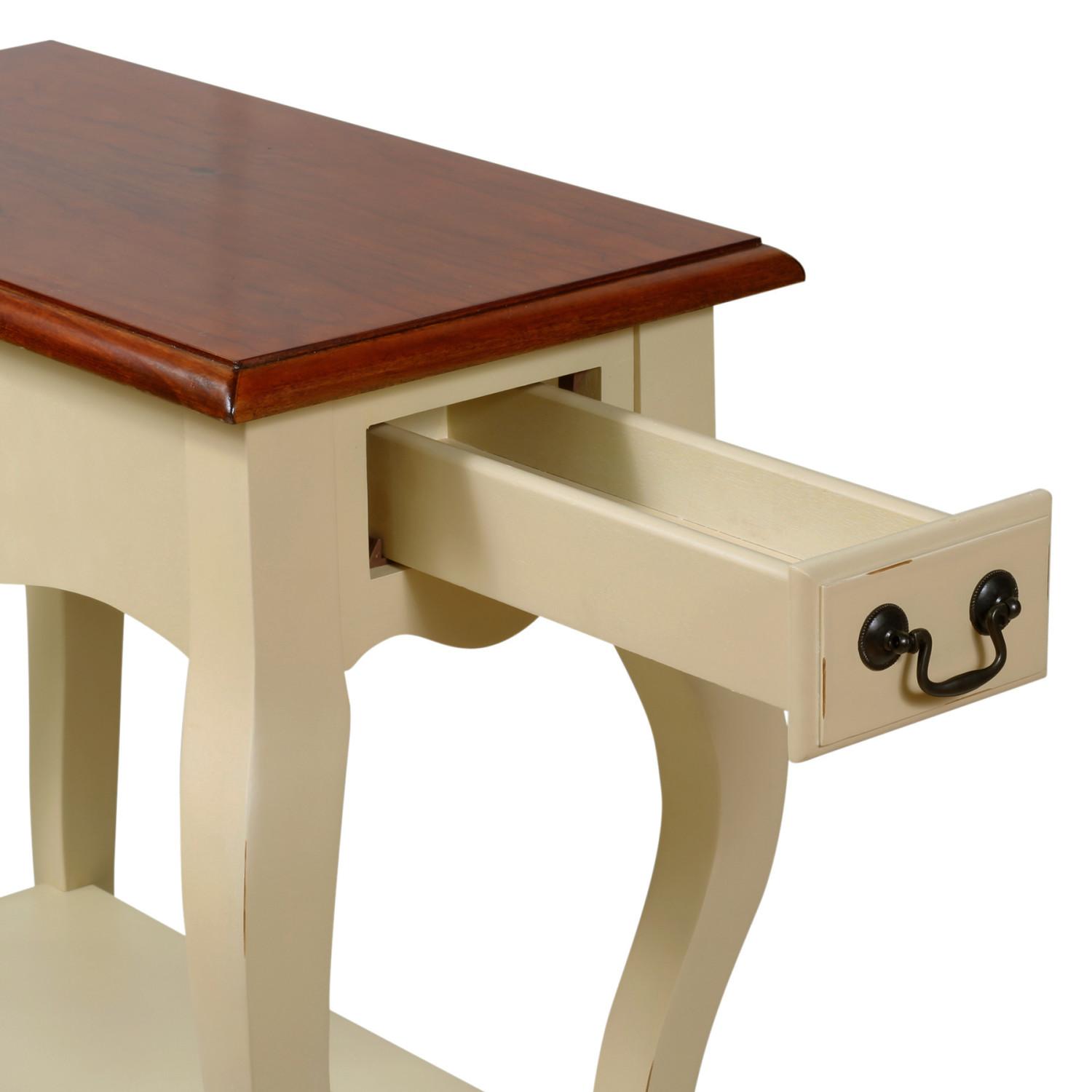 Leick Home French Cabriole Leg Side Table Ivory ǀ Furniture ǀ Today's ...