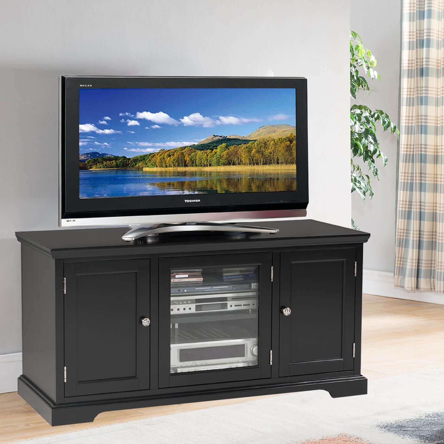 Leick Home TV Stand for 55" TV Black ǀ Furniture ǀ Today's Design House