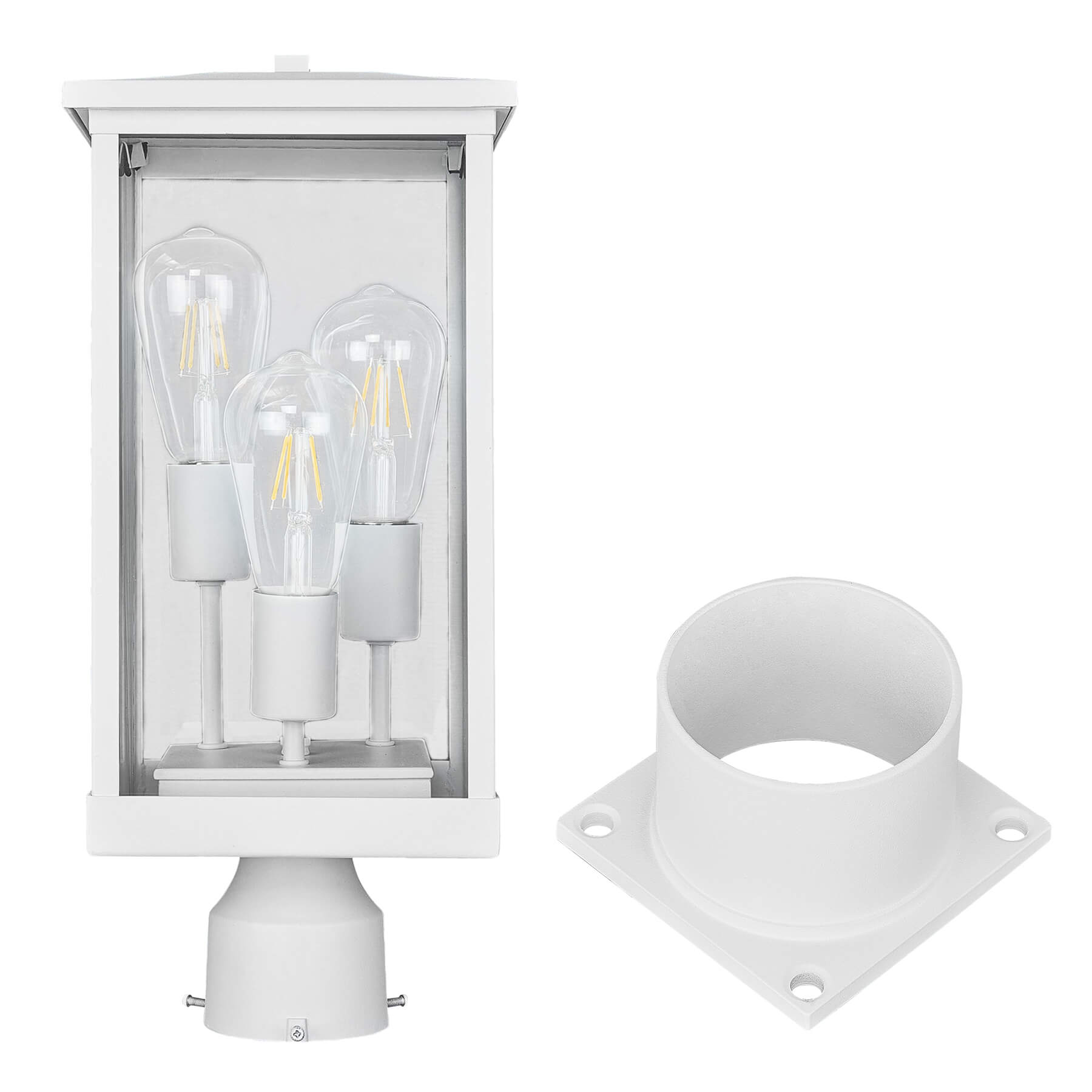 Mayfield Outdoor Post Light and Pier Base in White | Lighting & Ceiling ...