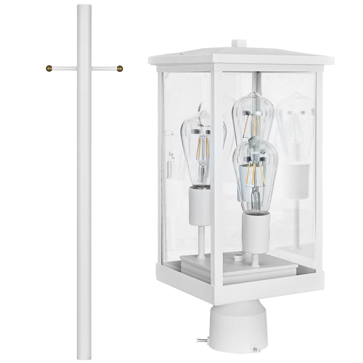 Mayfield Outdoor Post Light and Pole in White | Lighting & Ceiling Fans ...