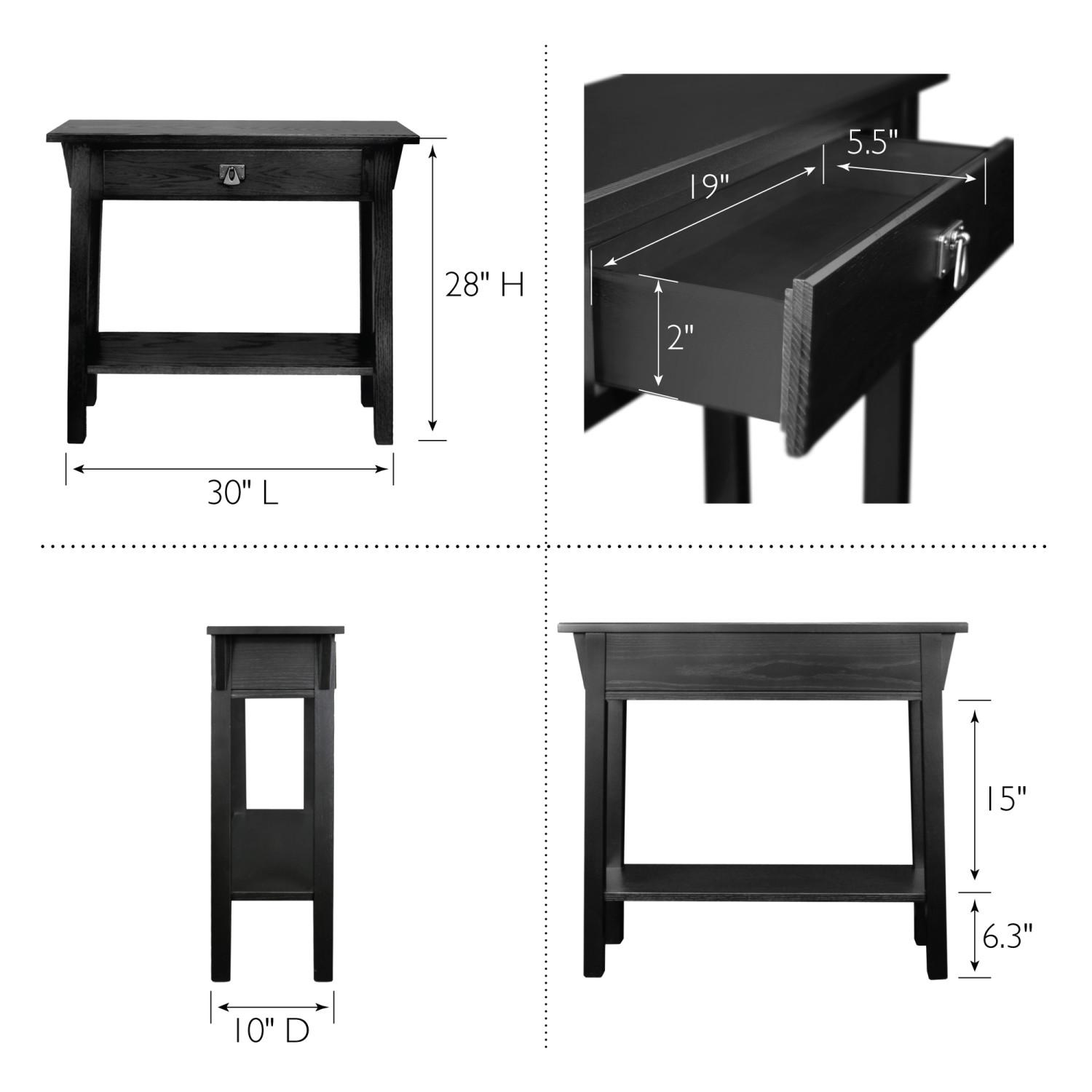 Leick Home Mission Console Hall Stand Black ǀ Furniture ǀ Today's ...