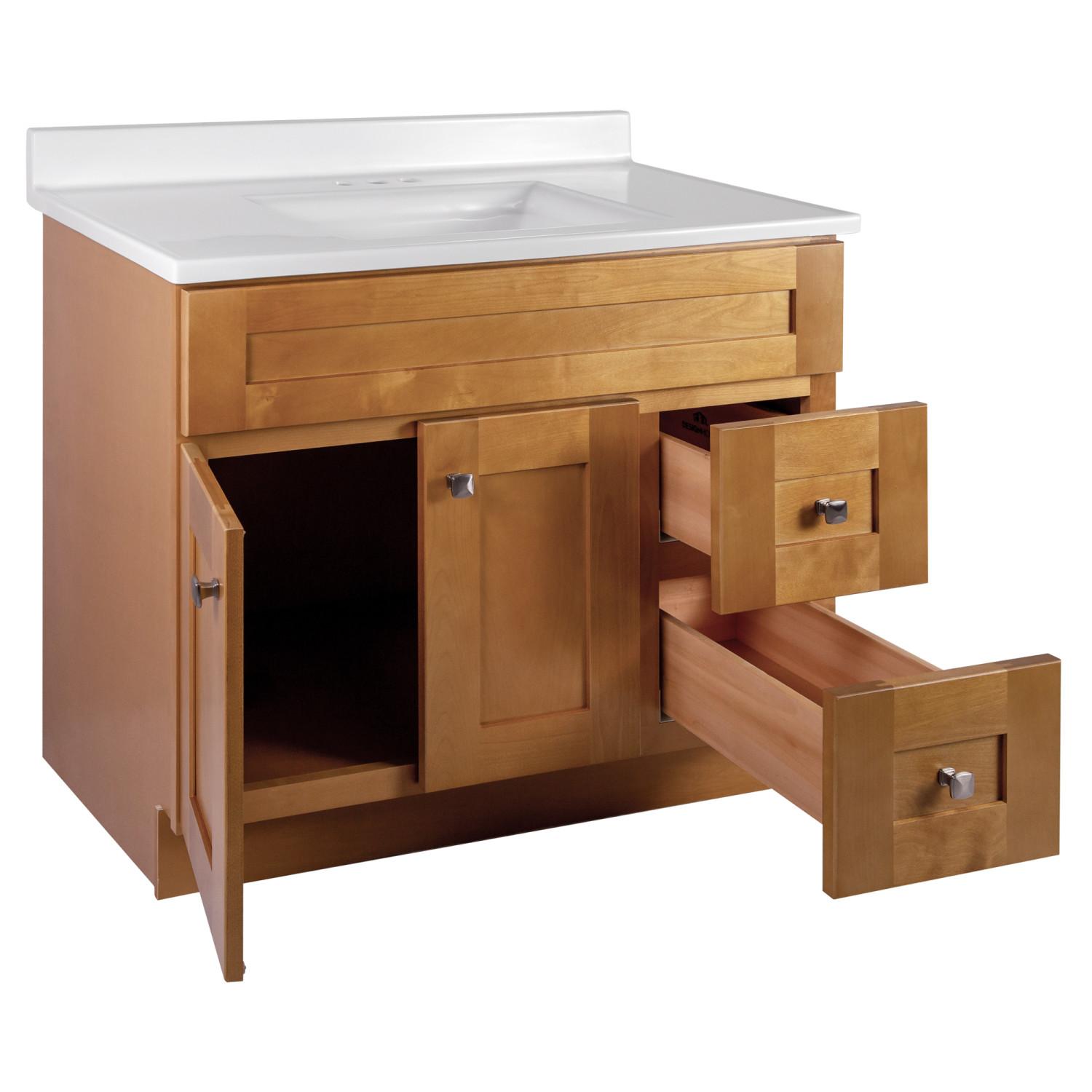 Modern Birch Vanity with Cultured Marble Top ǀ Bath ǀ Today's Design House