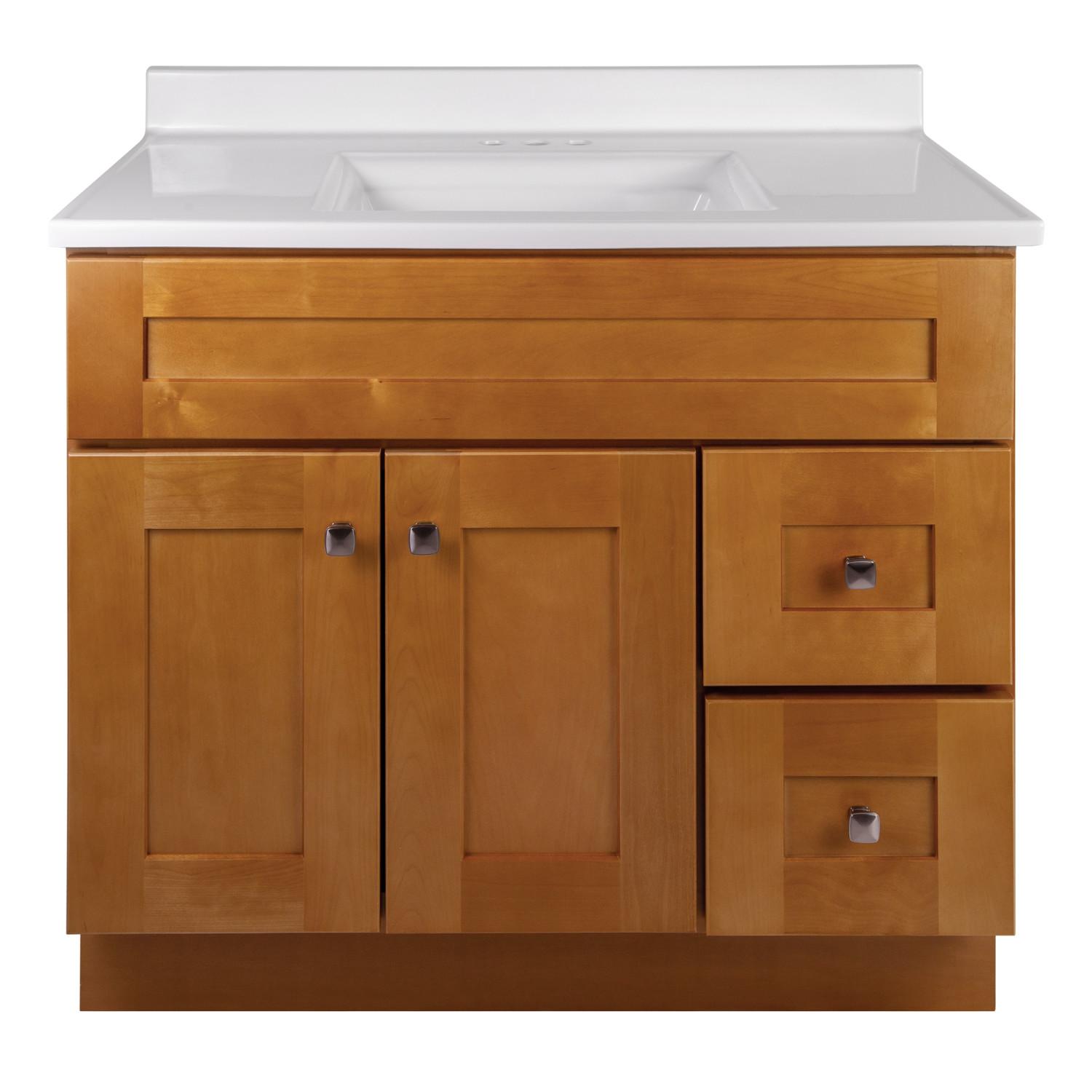 Modern Birch Vanity with Cultured Marble Top ǀ Bath ǀ Today's Design House