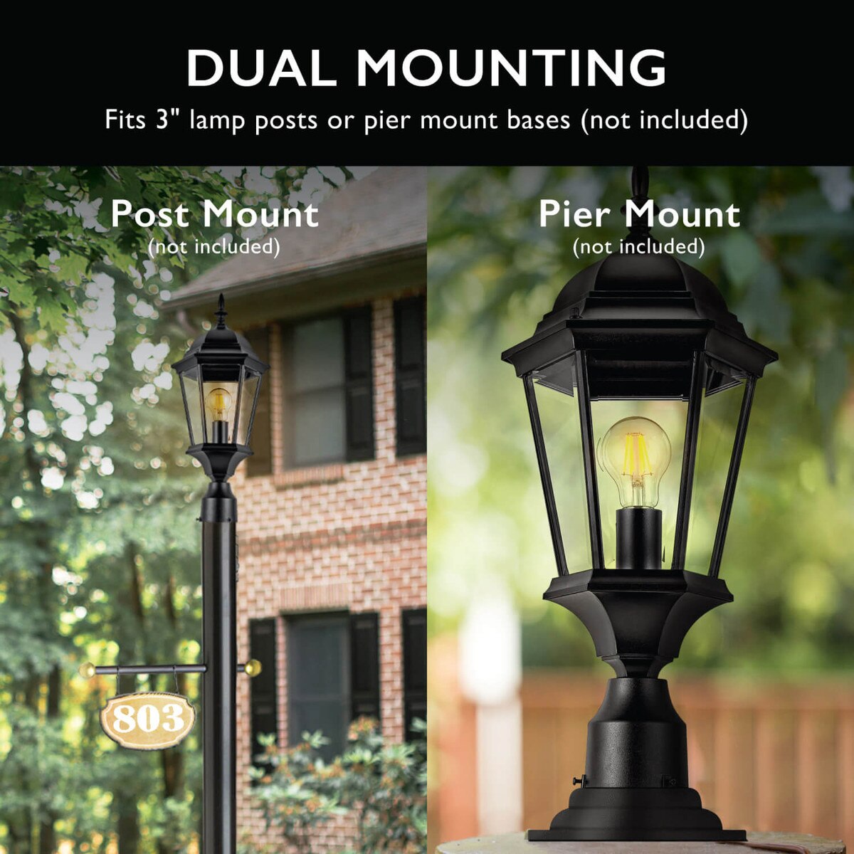 Oak Creek Outdoor Post Light Textured Black | Lighting & Ceiling ...