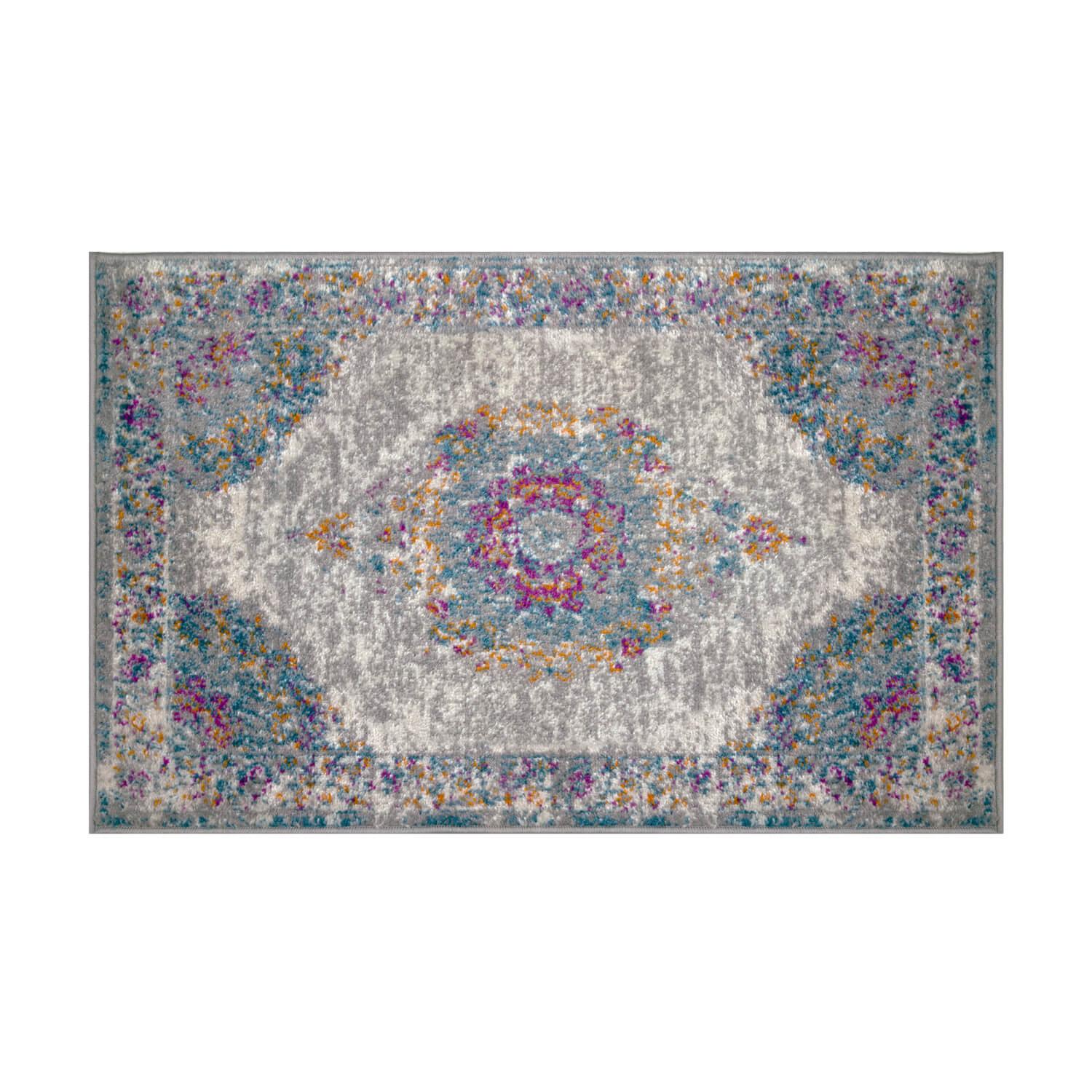 Oryn 1 Foot by 9 Inch by 2 Foot by 9 Inch Vintage Multicolor Medallion ...