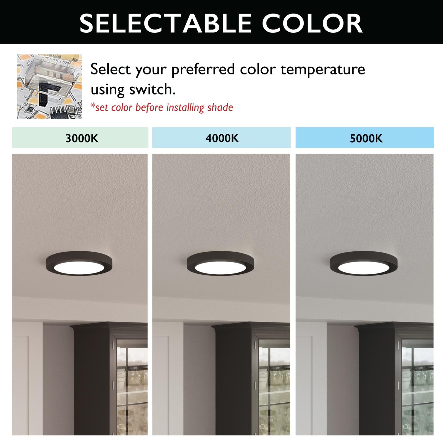Paxton Matte Black 7 Inch LED Flush Mount Ceiling Light ǀ Lighting ...