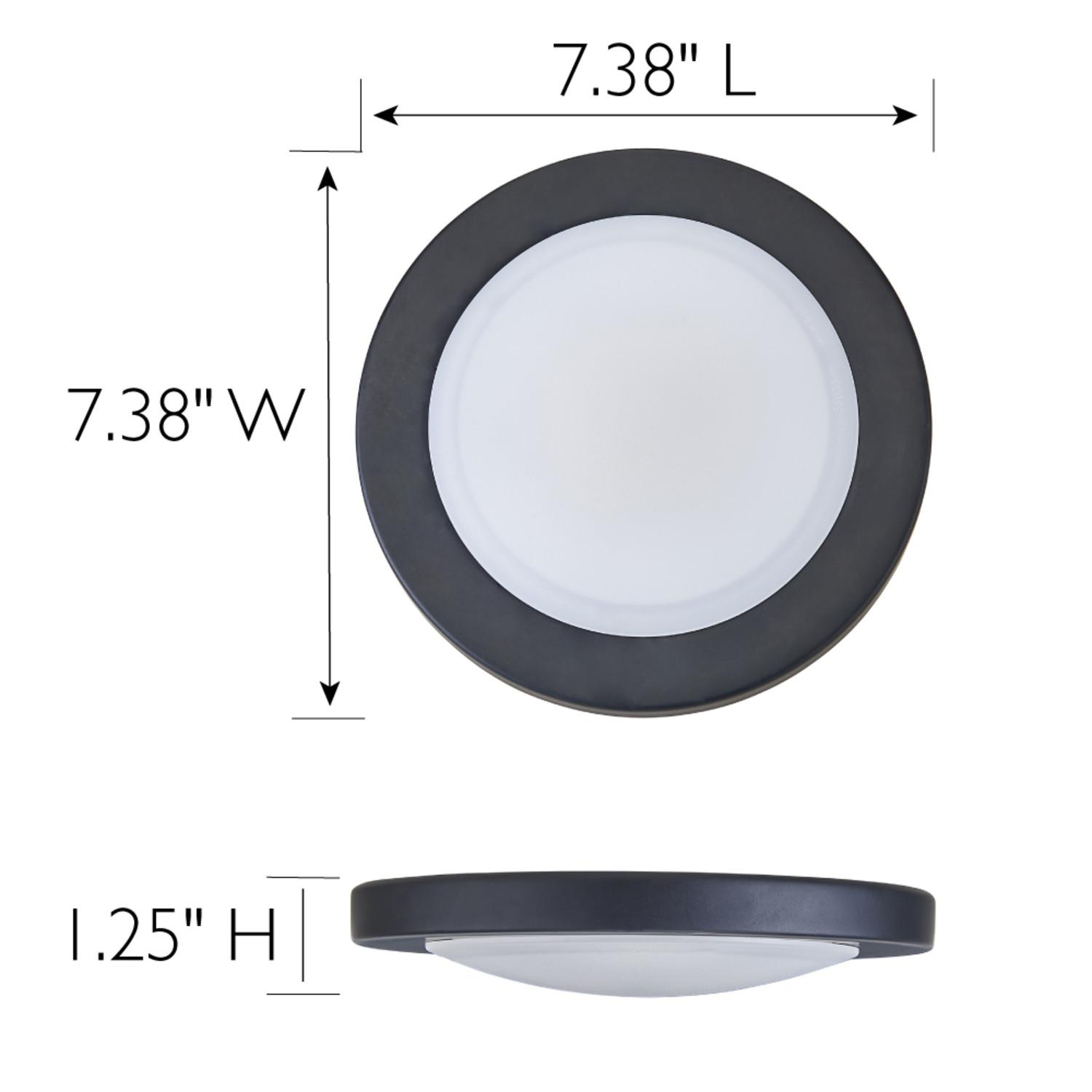 Paxton Matte Black 7 Inch LED Flush Mount Ceiling Light ǀ Lighting ...