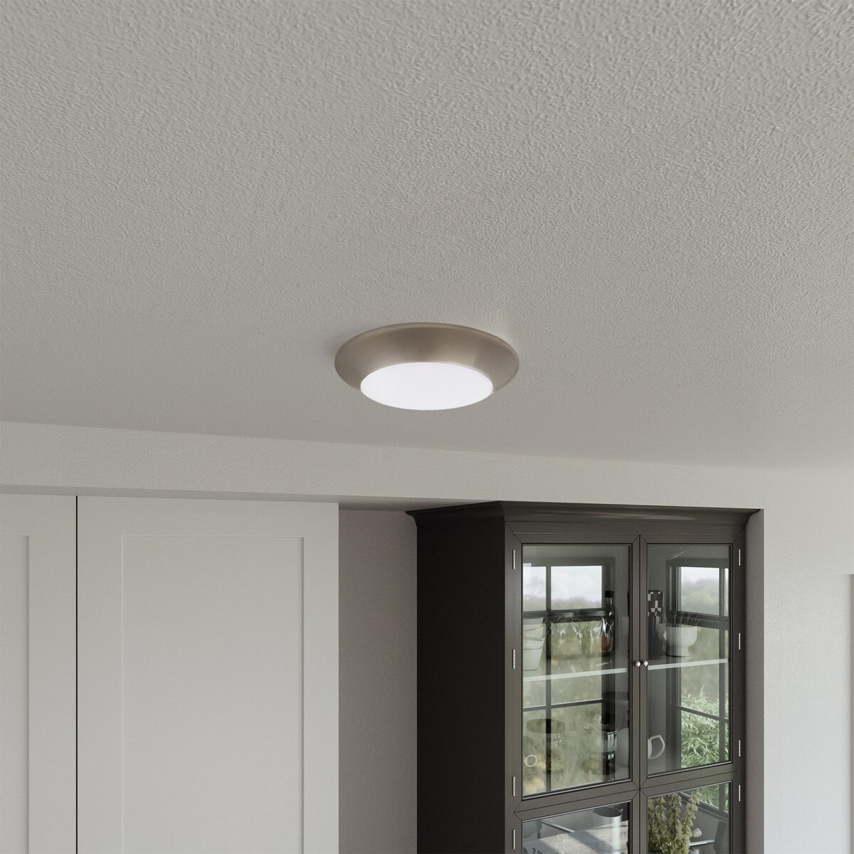 Prescott Ceiling Disk Light Satin Nickel LED Included ǀ Lighting ...
