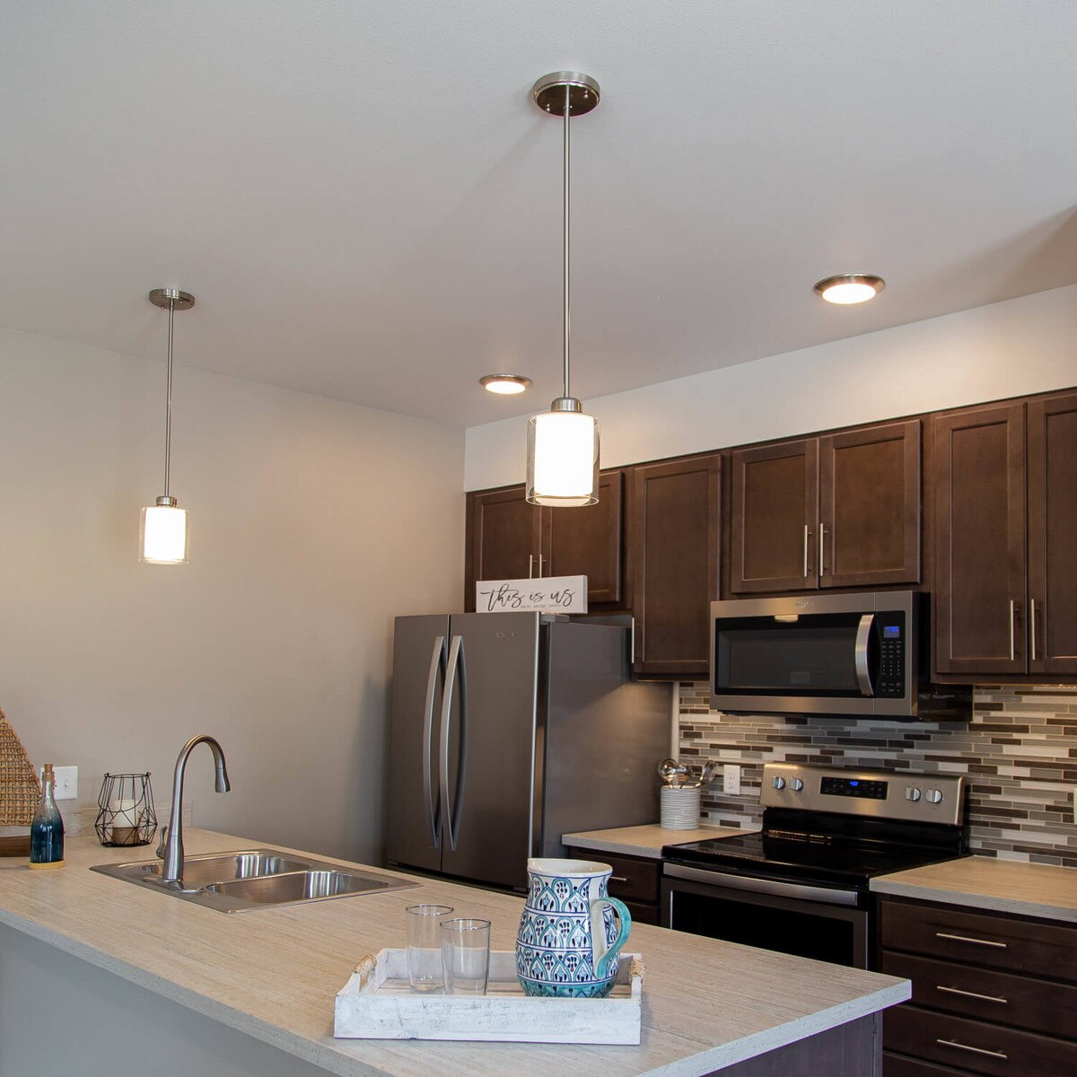 Prescott Ceiling Disk Light Satin Nickel LED Included ǀ Lighting ...