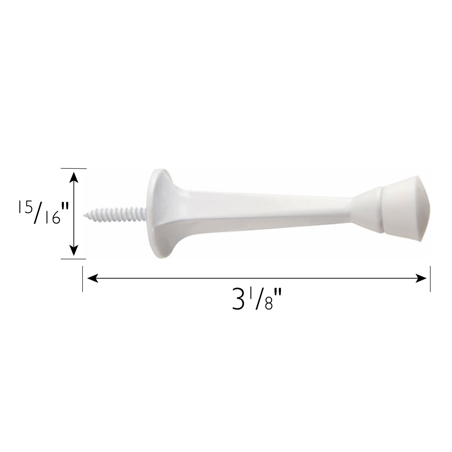 Rigid Door Stop White 3 Inch 20 Pack ǀ Hardware & Locks ǀ Today's ...