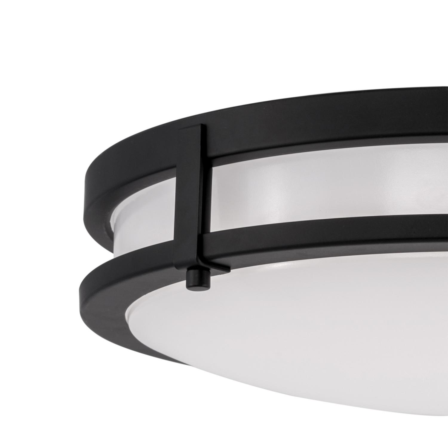 Ripon 14.5 Inch Matte Black LED Ceiling Light ǀ Bath ǀ Today's Design House