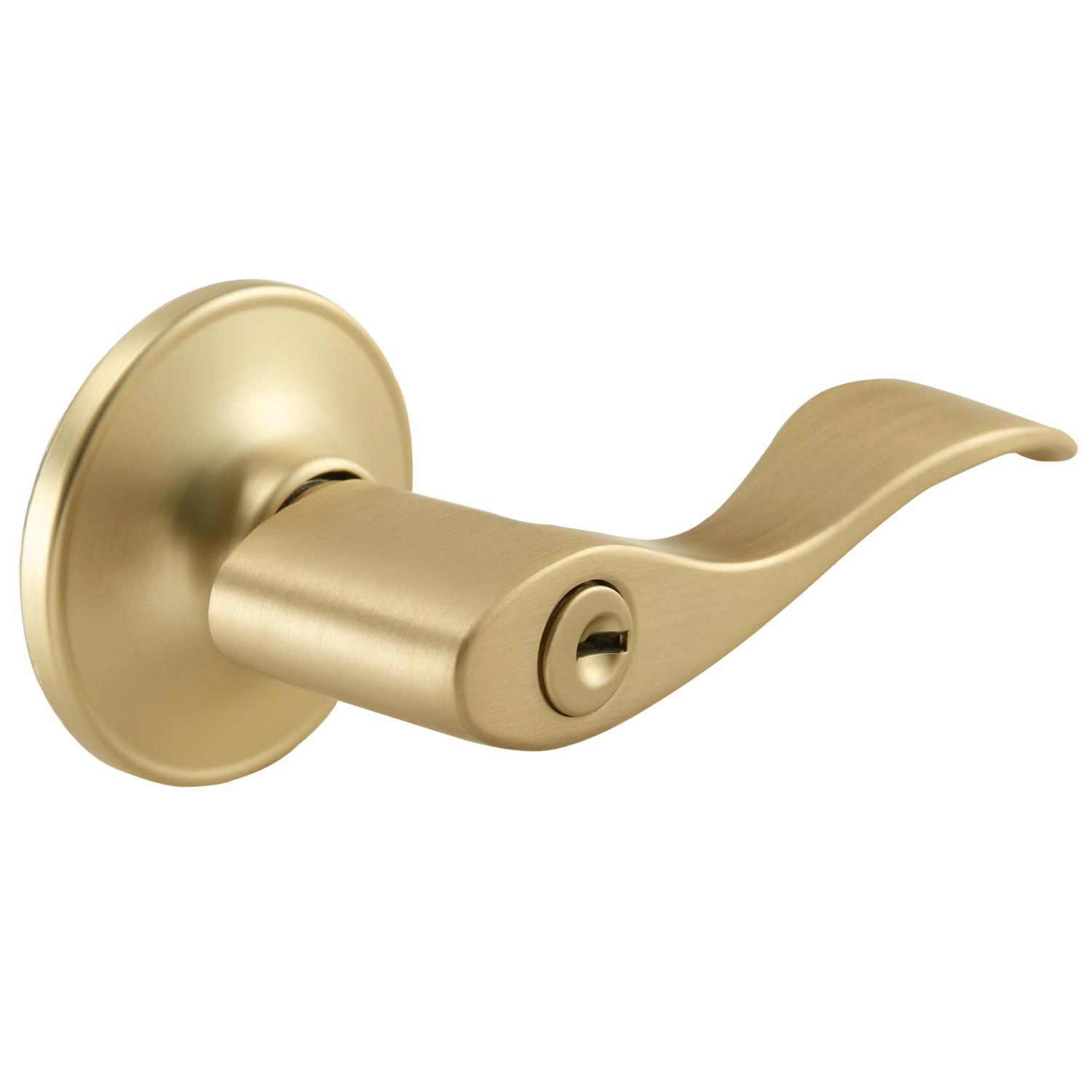 Springdale Keyed Entry Door Handle Satin Gold ǀ Hardware & Locks ǀ ...