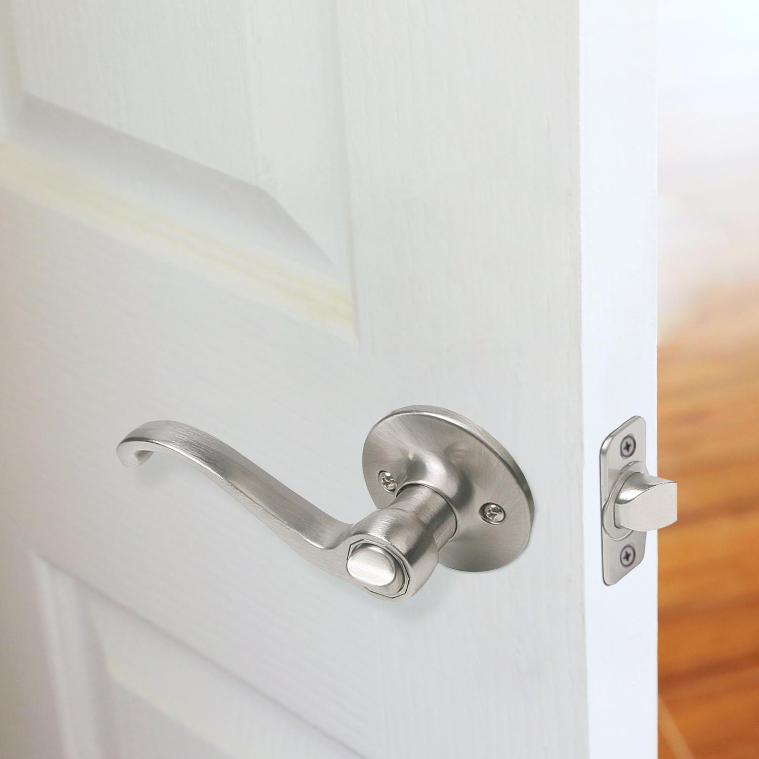 Scroll Satin Nickel Door Lever 8 Pack ǀ Hardware & Locks ǀ Today's ...