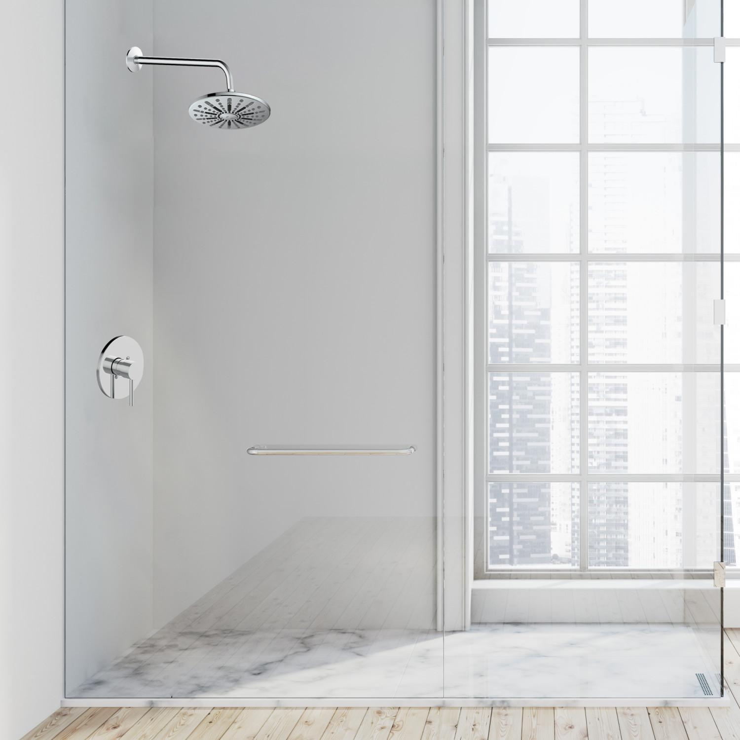 Shower Arm Flange Polished Chrome 14.5 Inch ǀ Bath ǀ Today's Design House