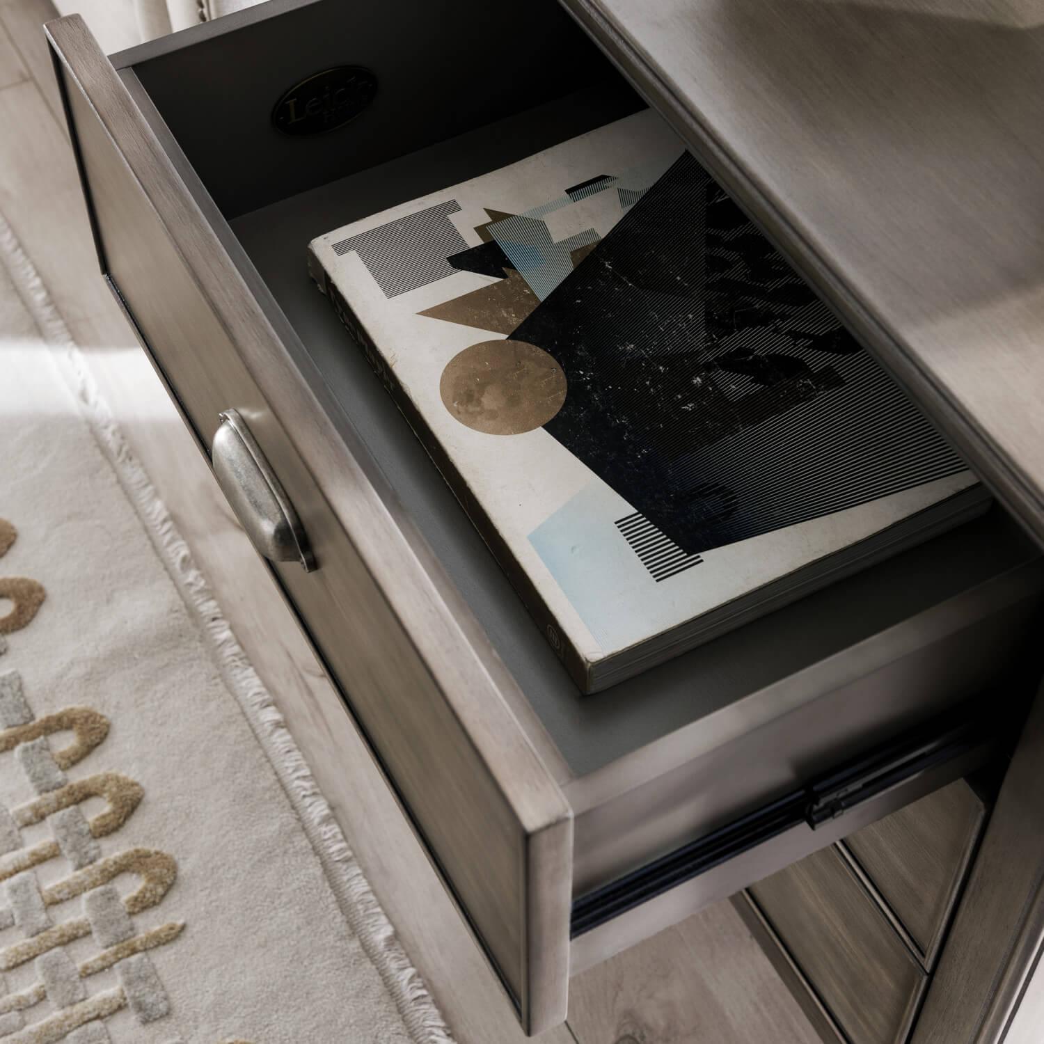 Side Table with Top Drawer and USB Outlet Gray 2pk ǀ Furniture ǀ Today ...