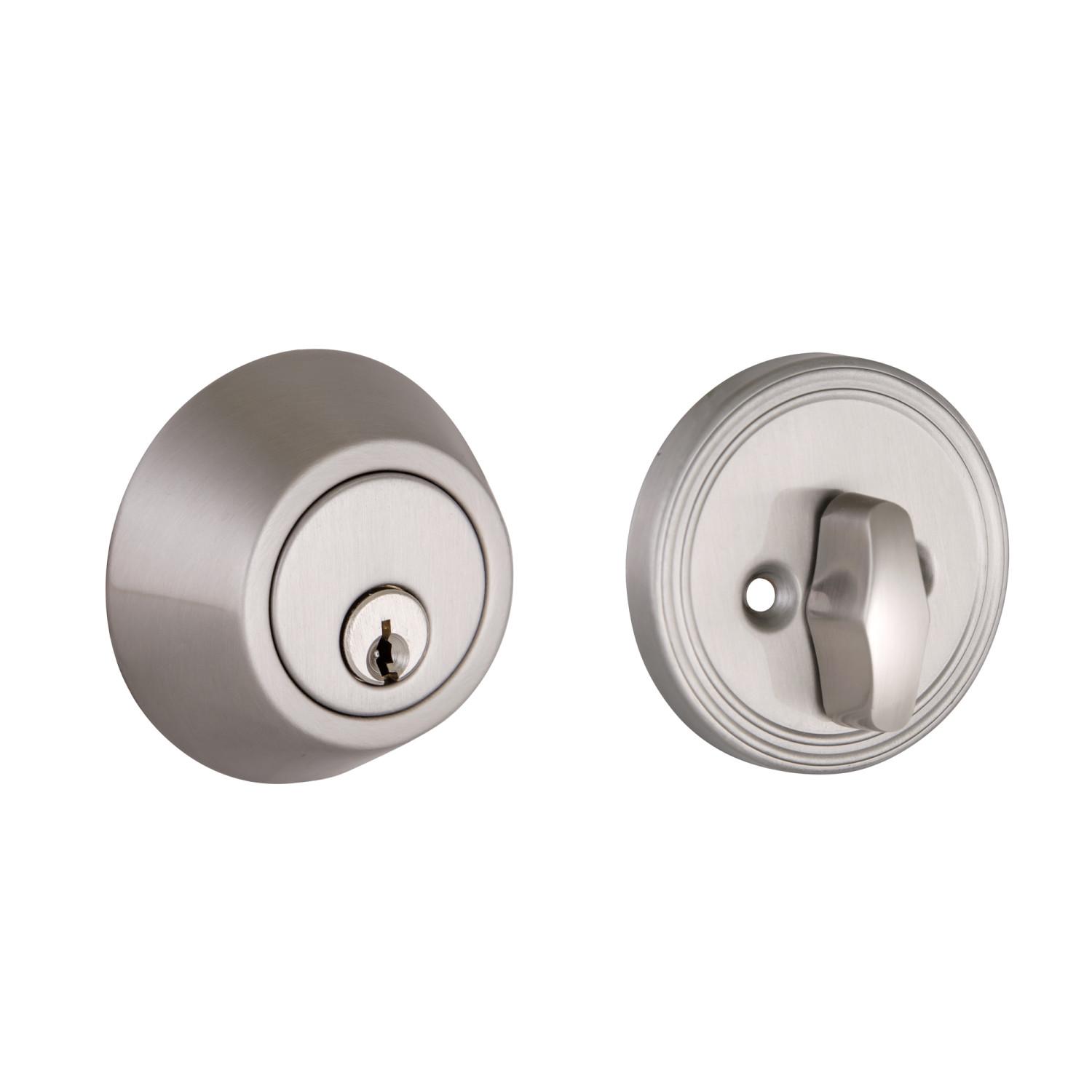 Single Cylinder Deadbolt Satin Nickel ǀ Hardware & Locks ǀ Today's ...