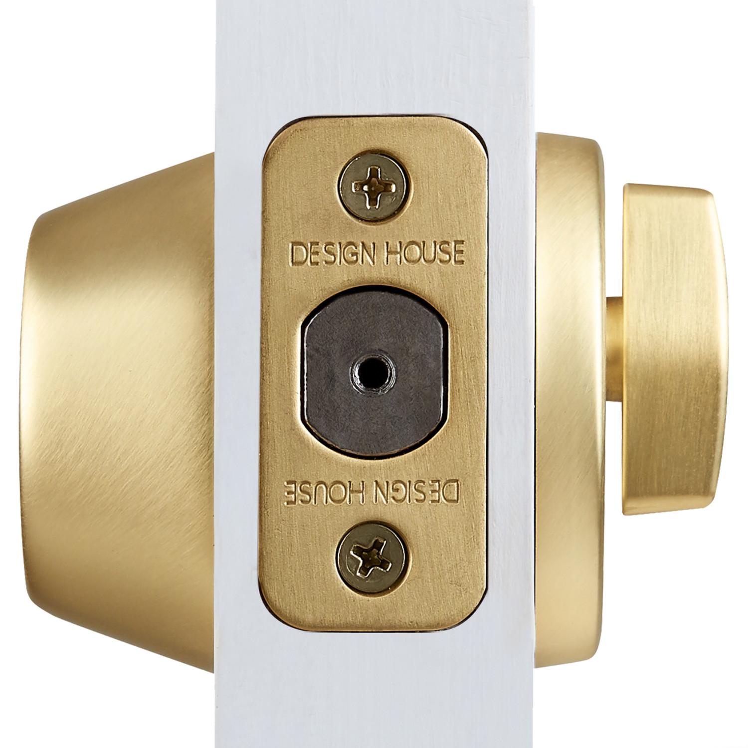 Single Cylinder Satin Gold Deadbolt ǀ Hardware & Locks ǀ Today's Design ...