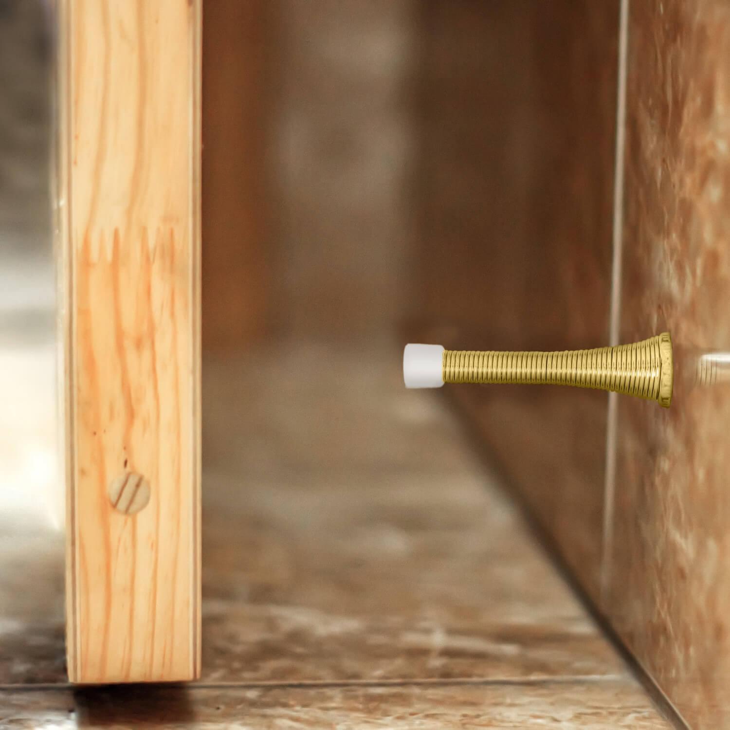 Spring Door Stop Polished Brass 3 Inch 20 Pack ǀ Hardware & Locks ǀ ...