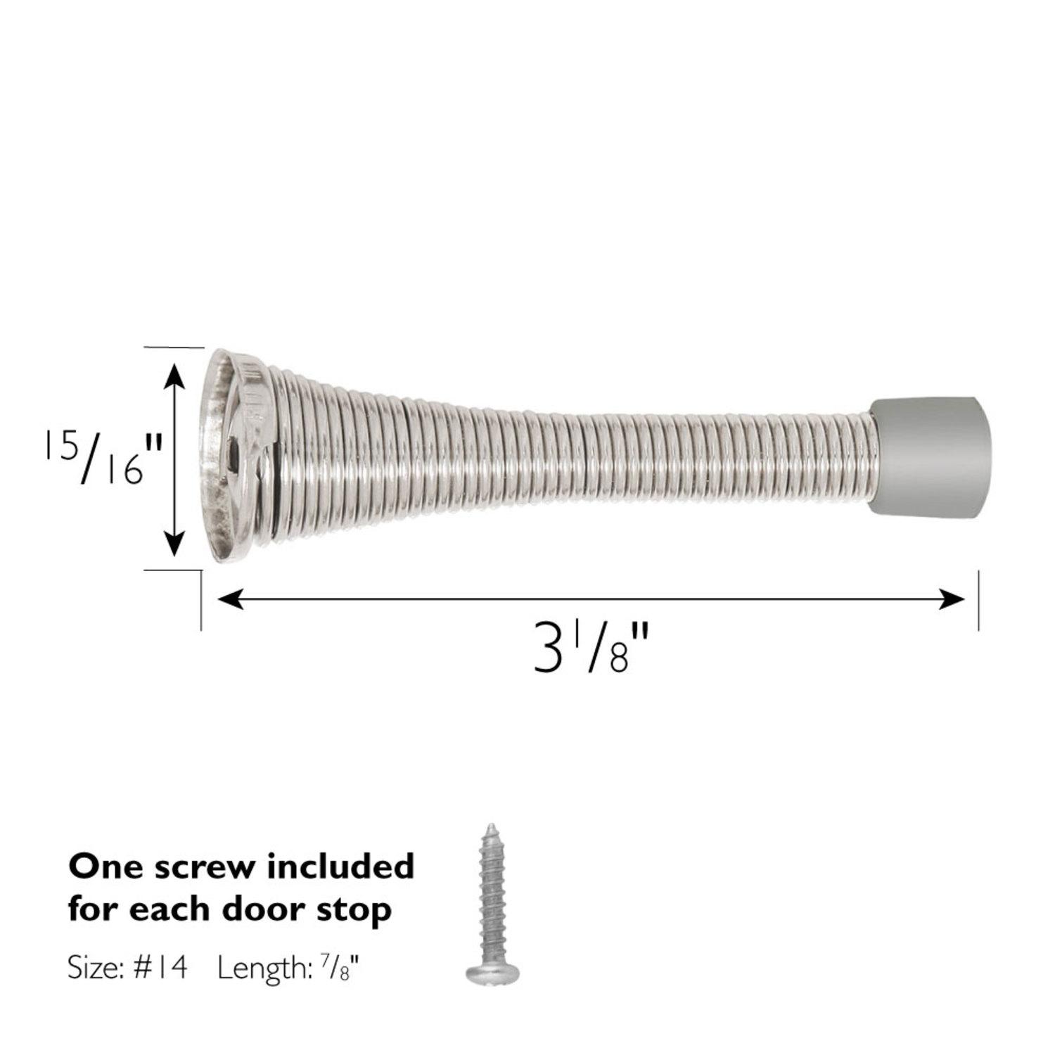 Spring Door Stop Satin Nickel 3.1 Inch 20 Pack ǀ Hardware & Locks ǀ ...