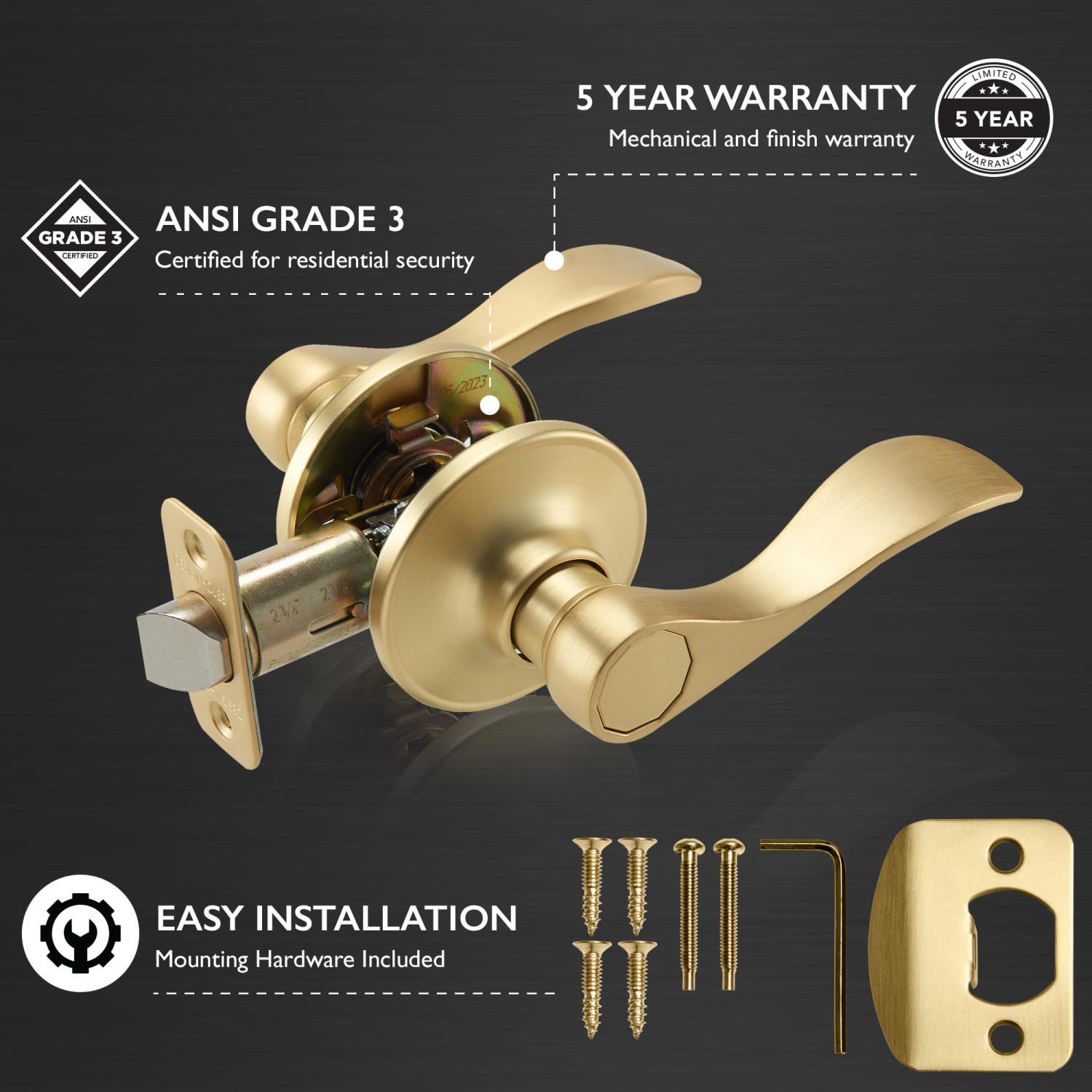 Springdale Satin Gold Closet Door Lever ǀ Hardware & Locks ǀ Today's ...