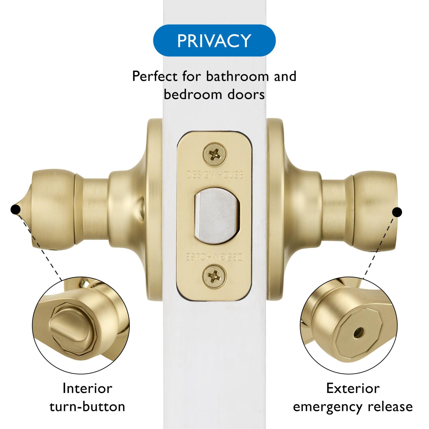 Springdale Satin Gold Privacy Door Lever ǀ Hardware & Locks ǀ Today's ...