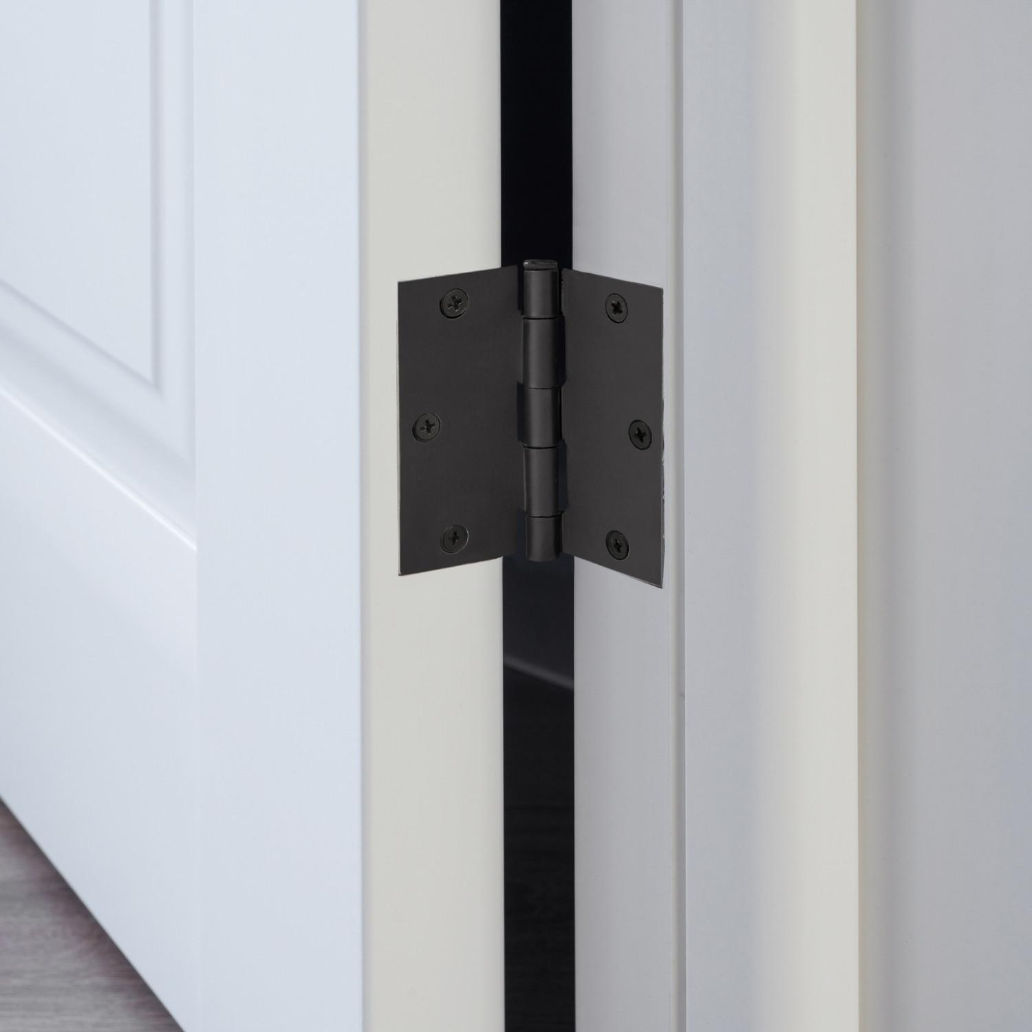 Square Corner Door Hinge Matte Black 3.5 Inch 3 Pack ǀ Hardware & Locks ...