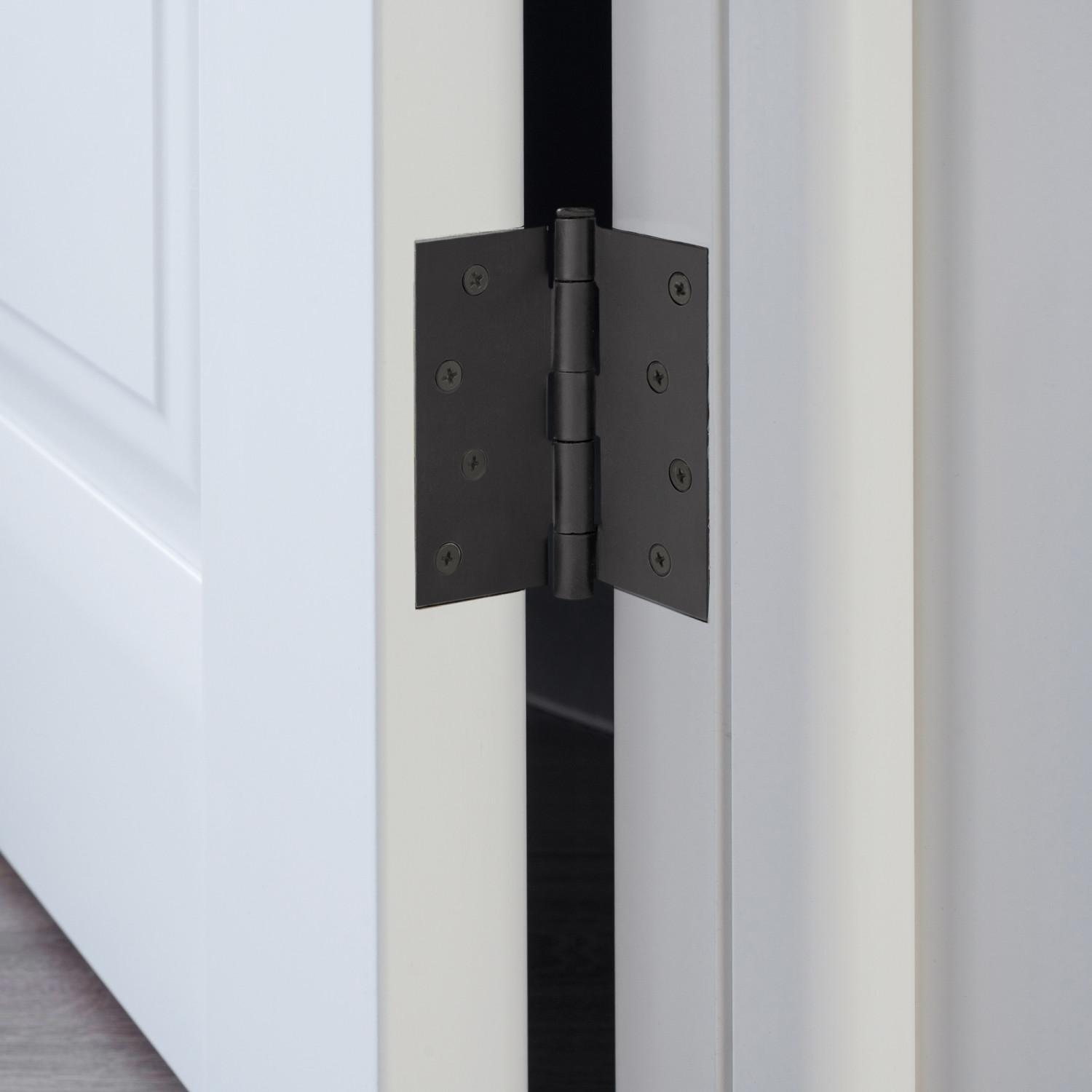 Square Corner Door Hinge Matte Black 4 Inch 3 Pack ǀ Hardware & Locks ǀ ...