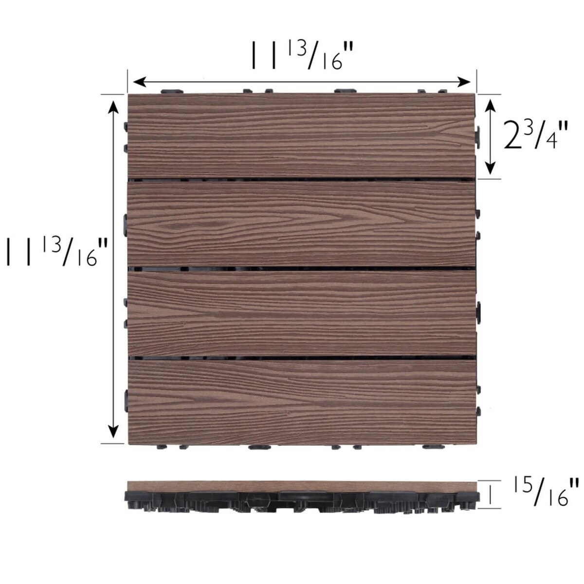 Square Deck Tiles Russet Canyon 6-Pack | Outdoor Living & Garden| Today ...