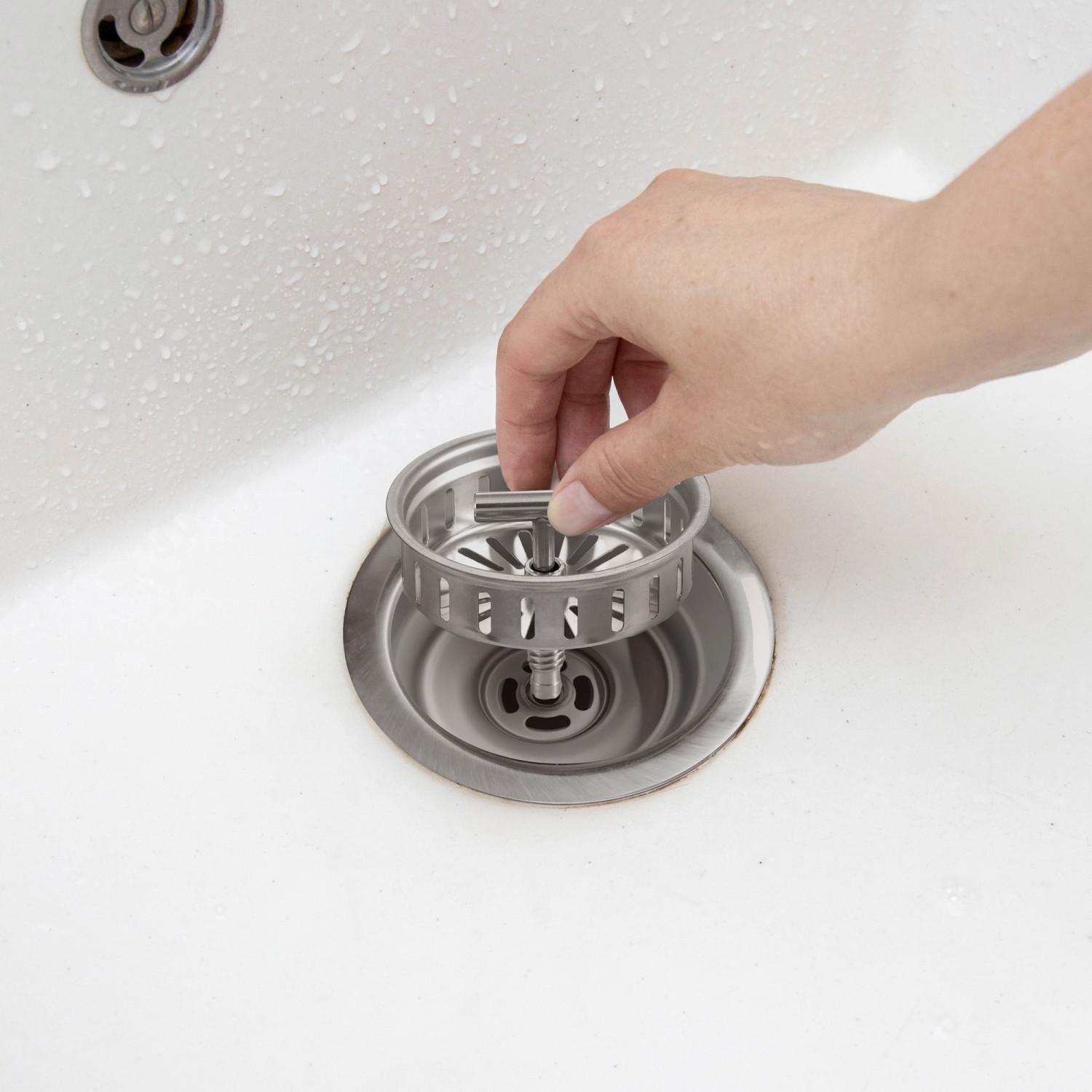 Kitchen Sink Drain Strainer with T-Handle in Stainless Steel ǀ Kitchen ...