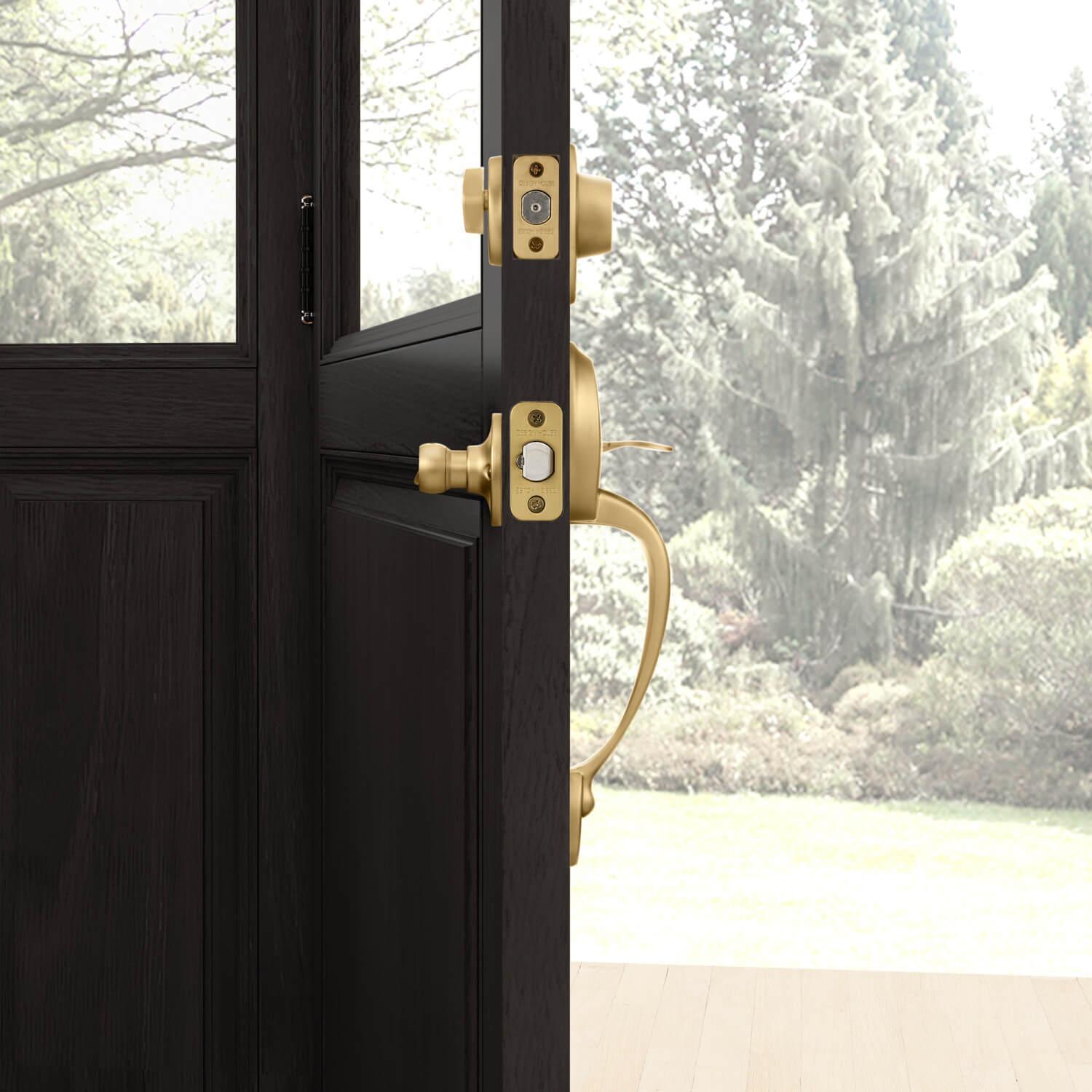 Coventry Entry Handle Set Springdale Deadbolt Satin Gold ǀ Hardware ...
