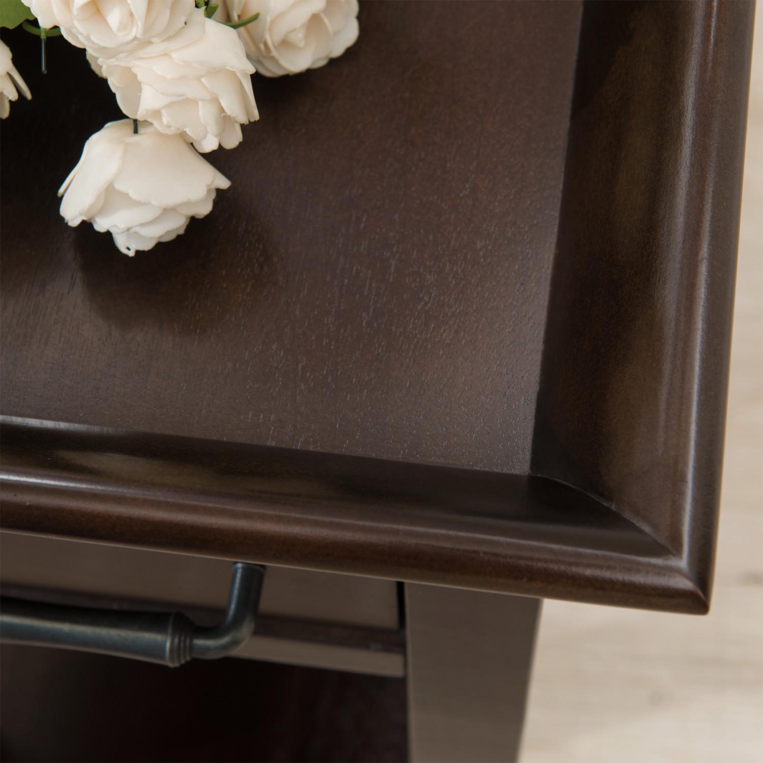 Traditional Tray Edge End Table Chocolate Cherry ǀ Furniture ǀ Today's ...