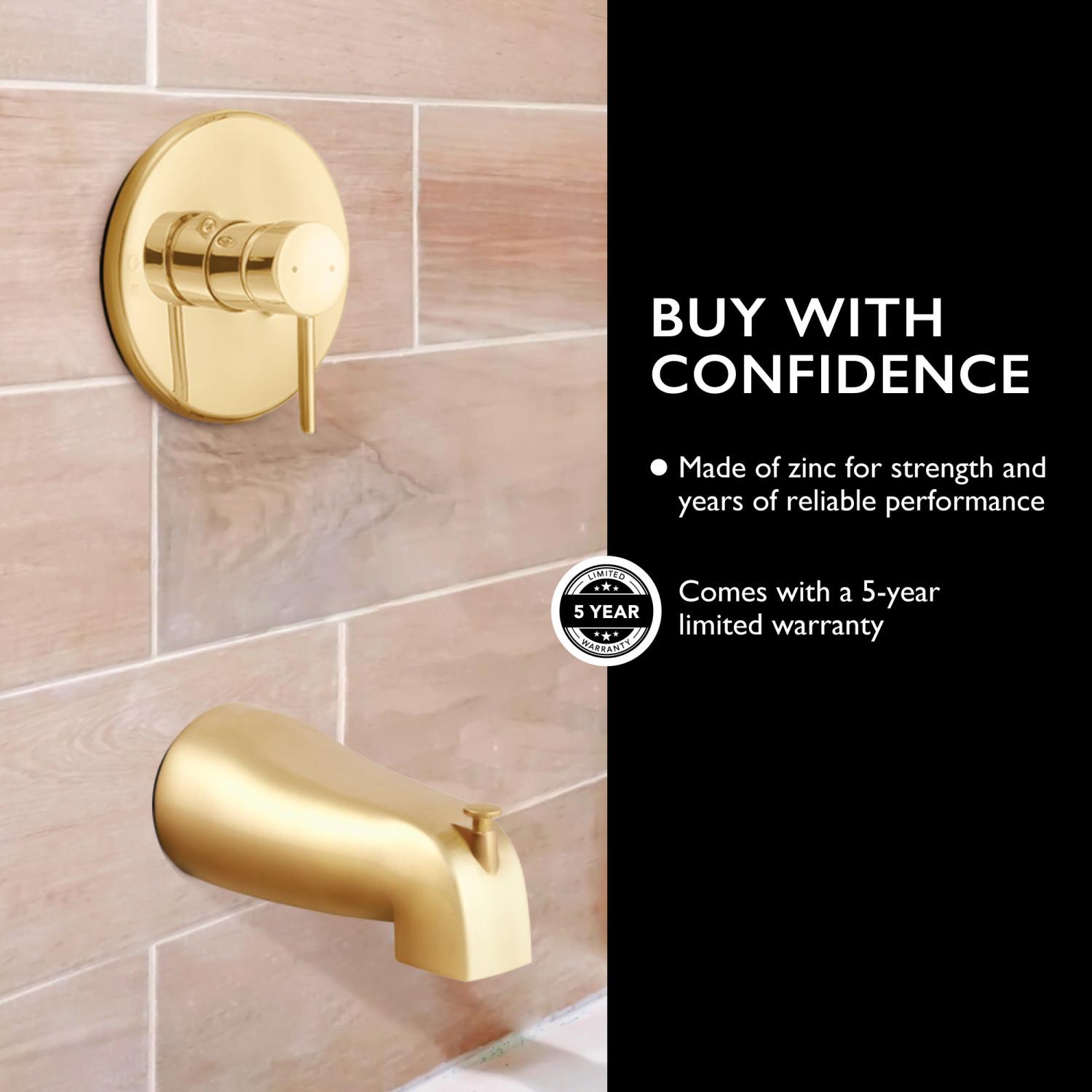 Tub Diverter Spout Satin Gold ǀ Bath ǀ Today's Design House